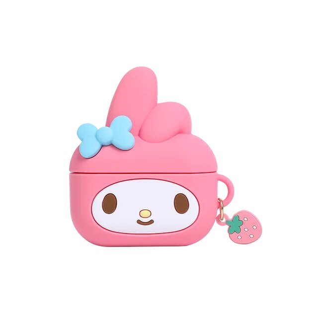 Чехол для наушников Sanrio Kuromi Hello Kitty с рисунком из мультфильма и аниме, мягкий, устойчивый к падениям материал TPU, подходит для Airpods 1, 2, 3, Pro, Pro2, Размер: Airpods pro 2