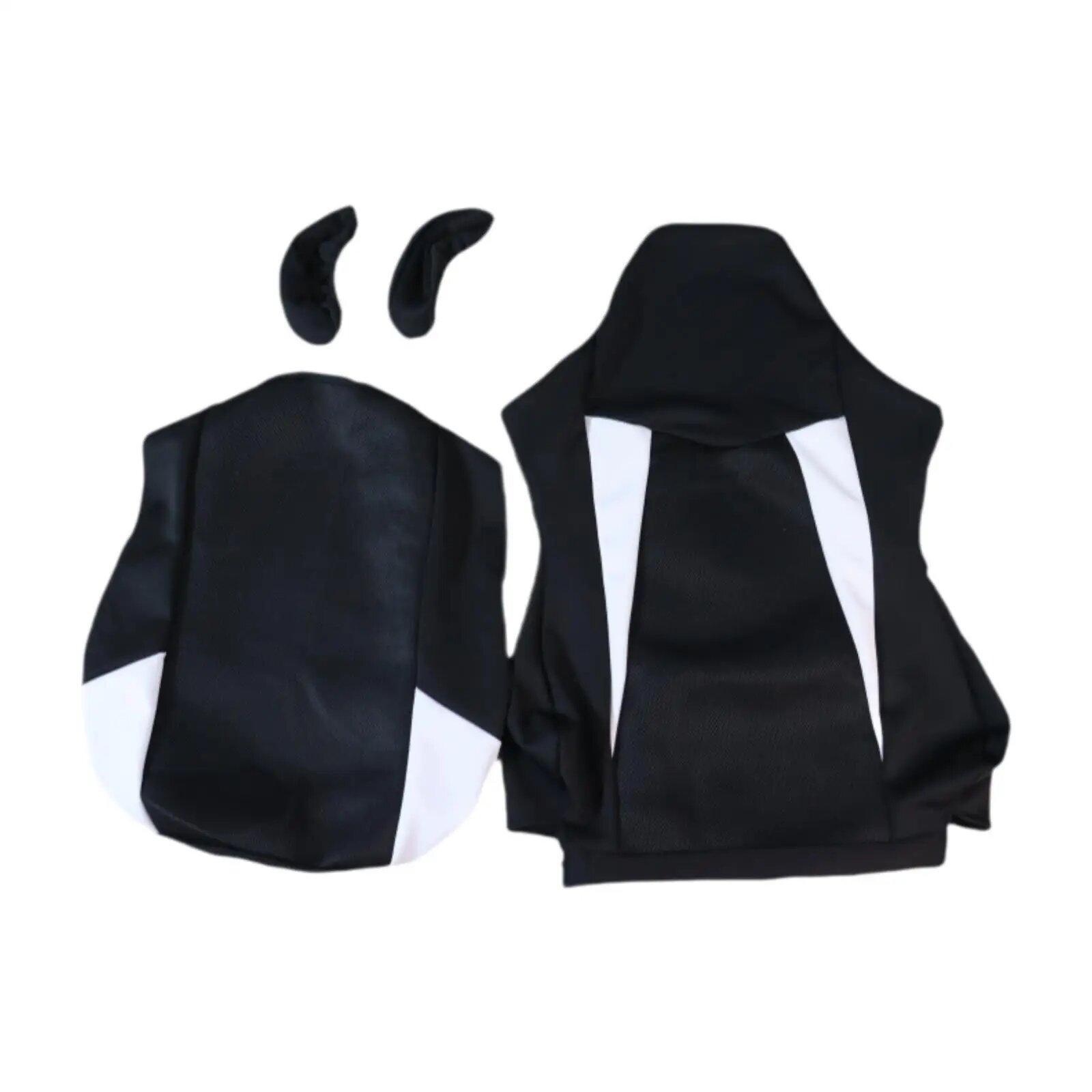 Эргономичные съемные чехлы для игровых кресел из спандекса и полиэстера Черный, Black White