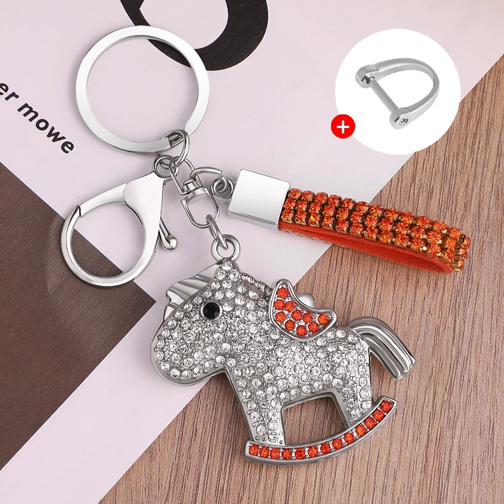 Изысканный, милый, элитный брелок-подвеска для ключей с цветным дизайном, инкрустированный стразами, для женщин –