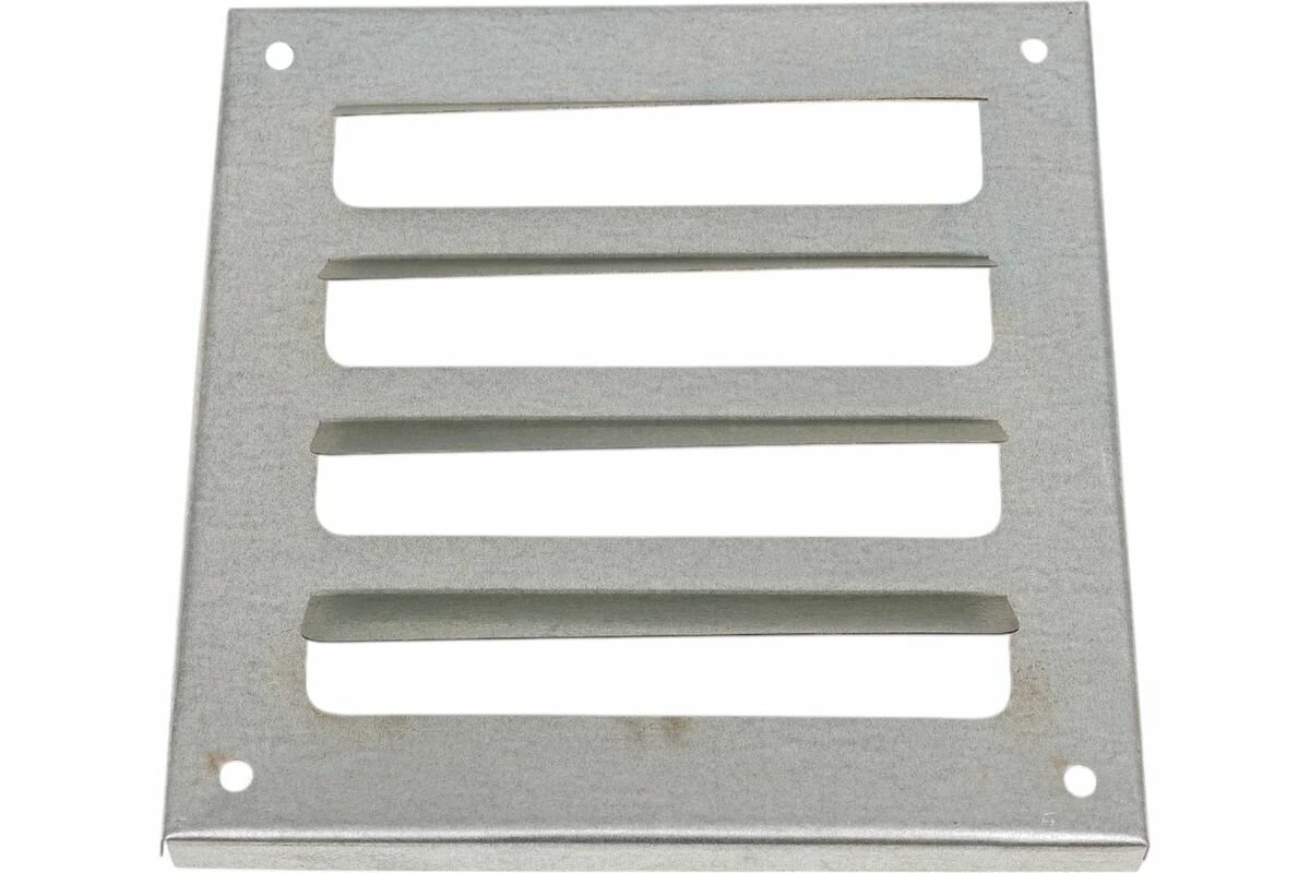 Решетка вентиляционная 150x150 мм, с наружными жалюзями из оцинкованной стали ООО Вентмаркет RG0151500