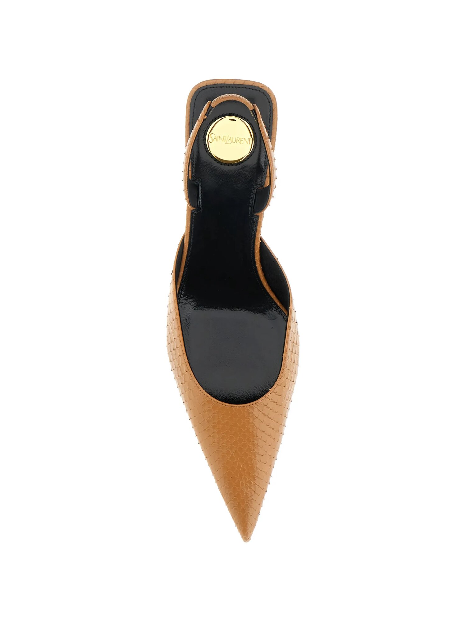 Туфли Yves Saint Laurent Babylone pointed slingback pumps, размер 38.5, коричневый — фото 1