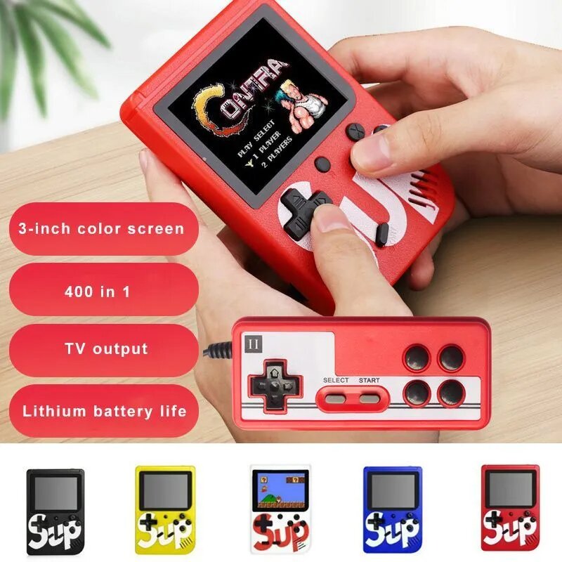 Игровая приставка. Детская мини консоль для компьютерных ретро игр. Сега, денди сони плейстейшн.