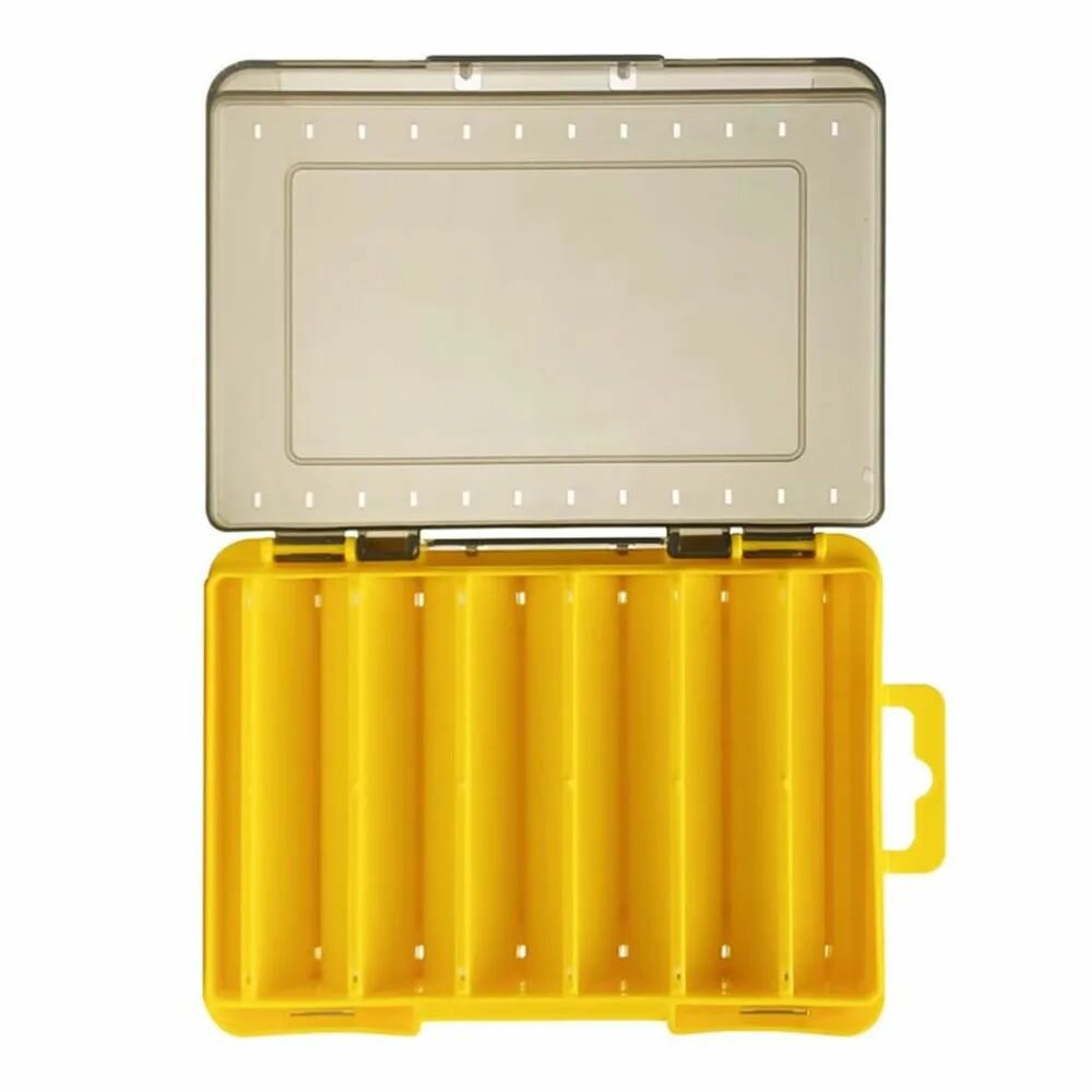 Двусторонняя коробка Luya box plastic rock fishing маленькая-желтая