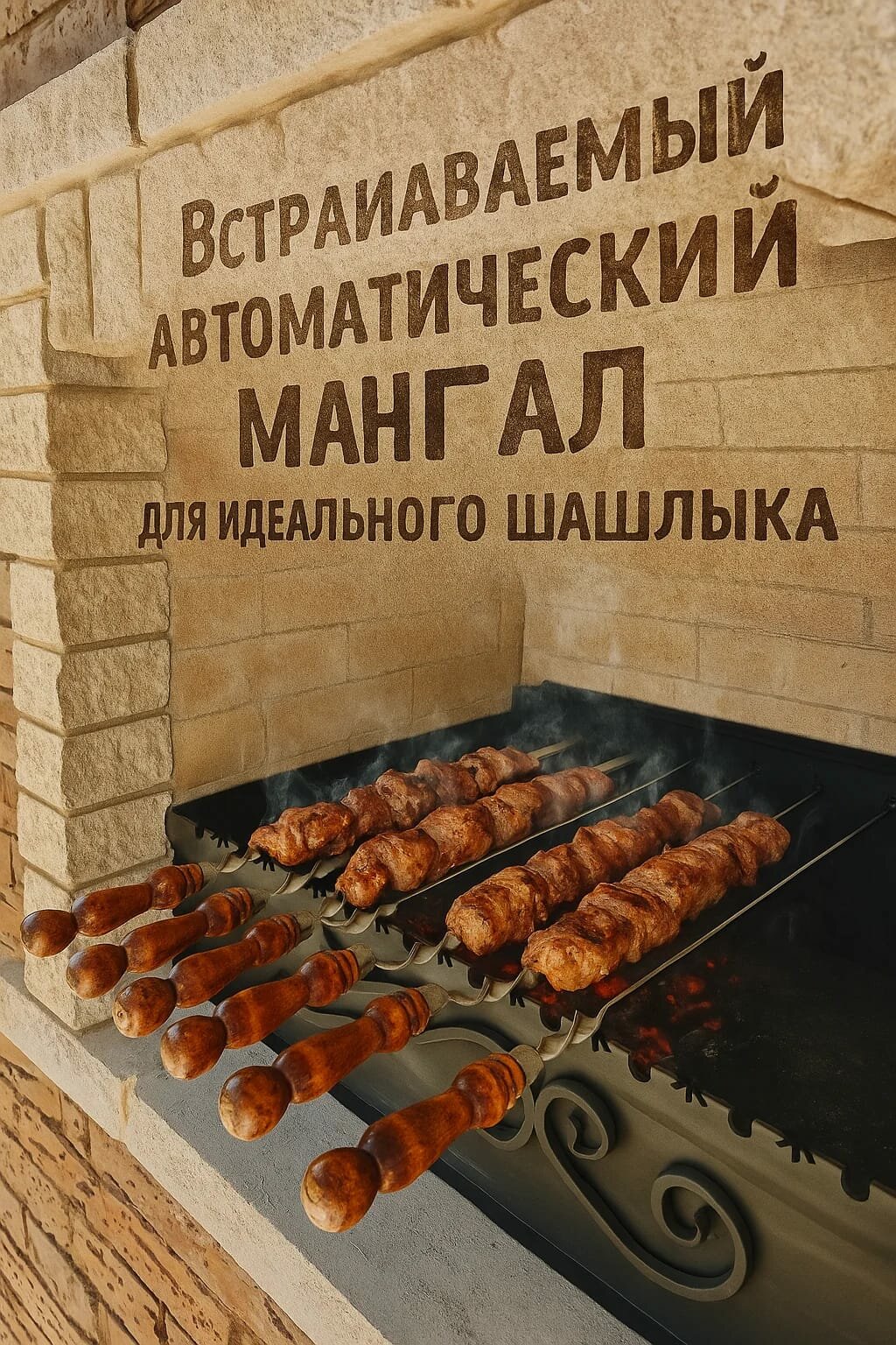 Встраиваемый автоматический мангал