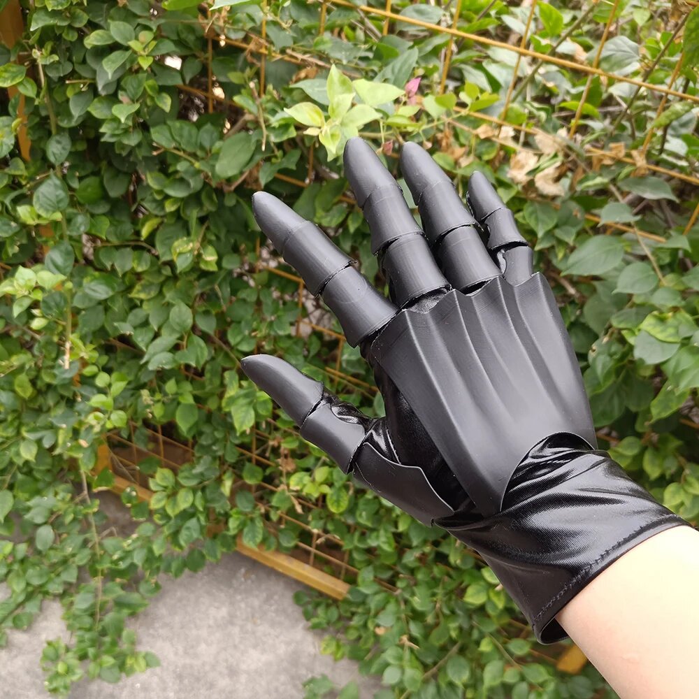 Механические костяные перчатки для косплея PETG right hand