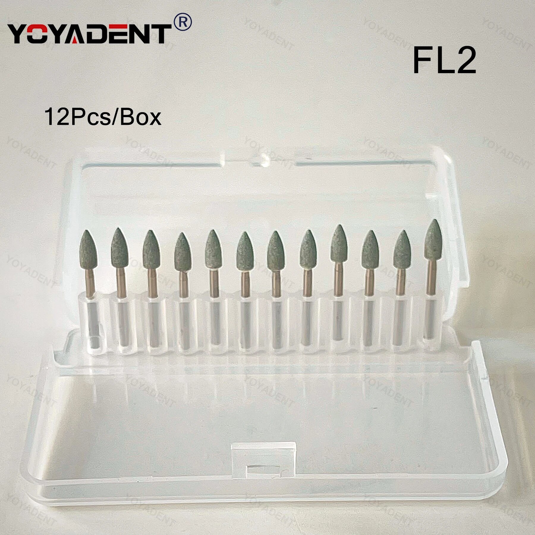 YOYADENT Полировочные камни Green Flame Cone для стоматологии FL2 Green