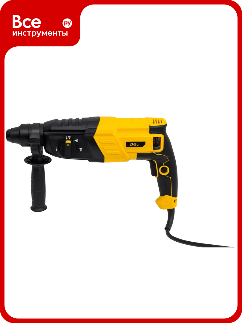 Перфоратор DELI SDS PLUS 1000Вт DL-DC28-E2 (3,2 Дж, 4900уд/мин, 1100об/мин, кейс) 208258