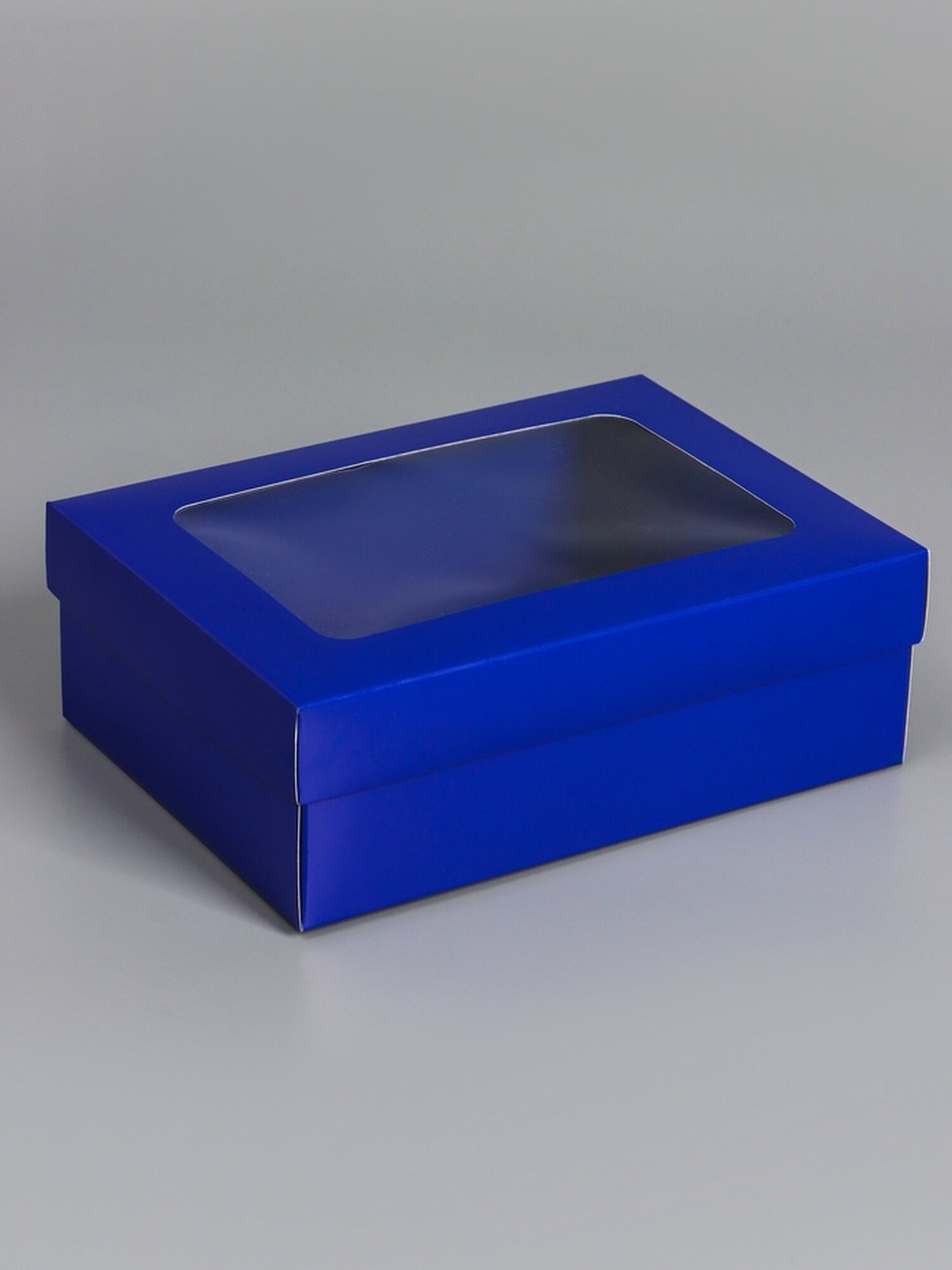 Коробка складная «Синяя», с окном 21 х 15 х 7 см 10919414