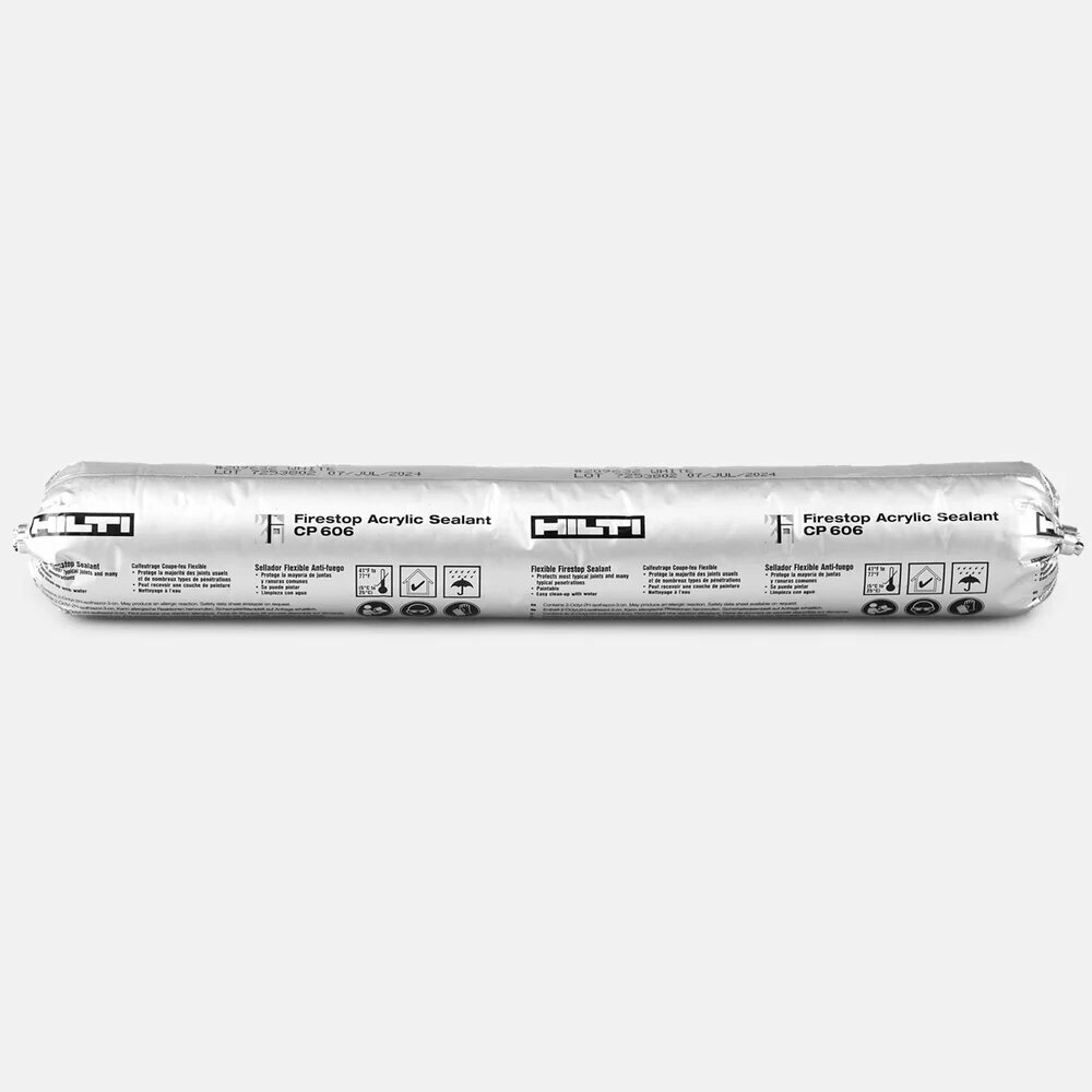 Противопожарный акриловый герметик HILTI CP 606 580мл 209632 для дерева, металла и гипсокартона, без запаха