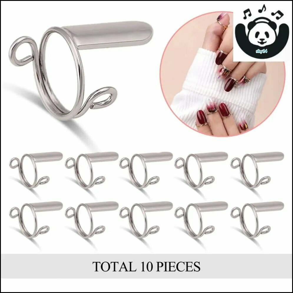 Эксклюзивный комплект регулируемых колец для ногтей