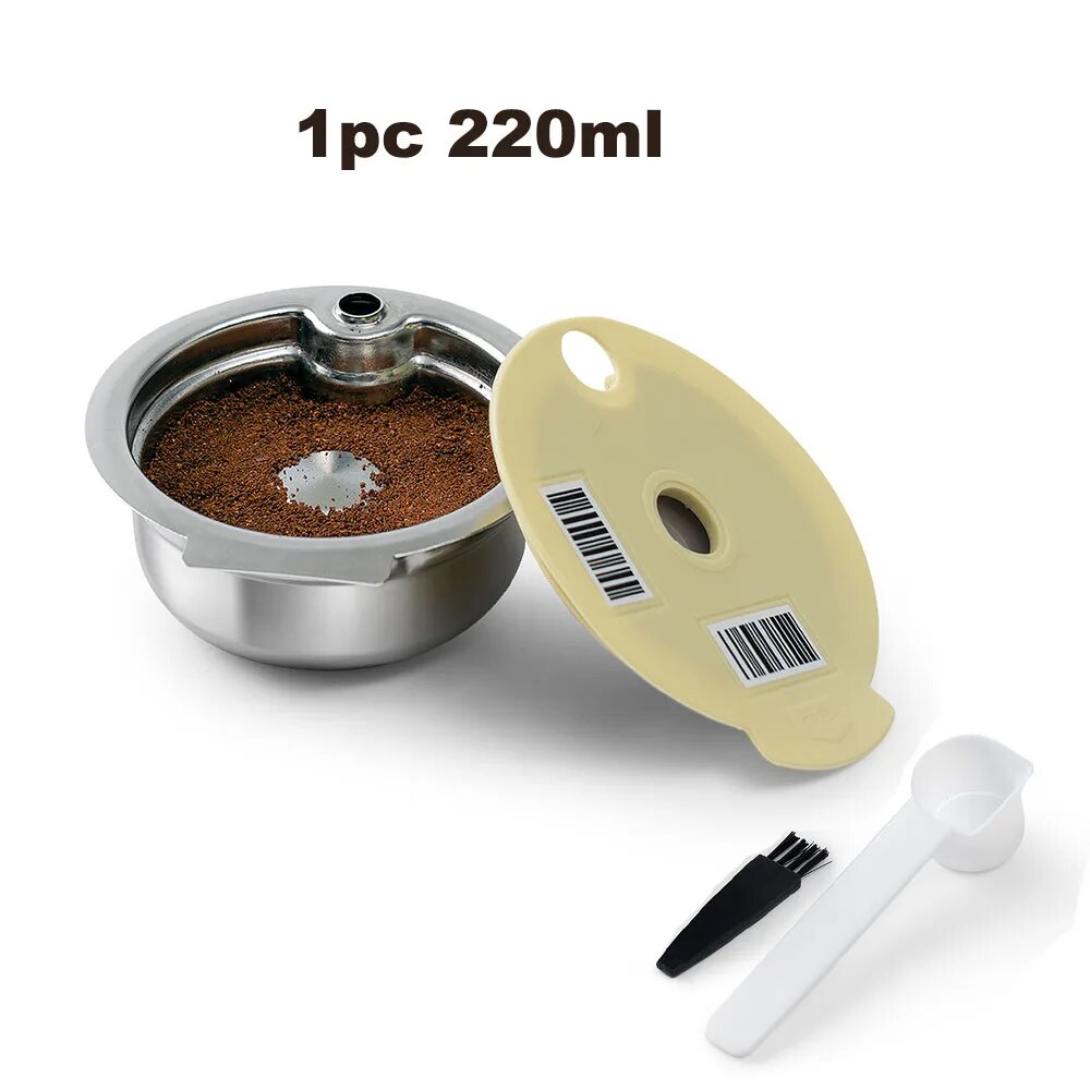 Многоразовые капсулы iCafilas для кофеварки Bosch Tassimo из нержавеющей стали 220ml