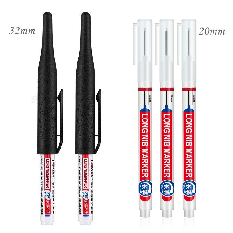 Маркер Long Nib Marker, белый, 2black-3white