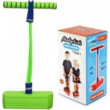 Moby-Jumper. Тренажер для прыжков со счетчиком, свет. звук, зелен. арт.68558