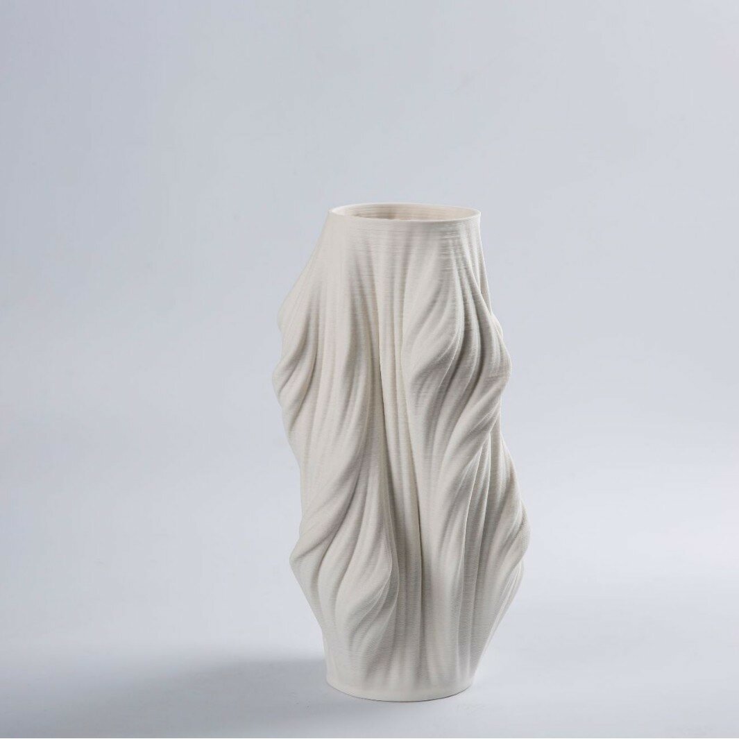 Минималистичный креативный нерегулярный 3D-печатный керамический вазон, современный мягкий декор, модель для дома, офиса, искусственная цветочная ваза