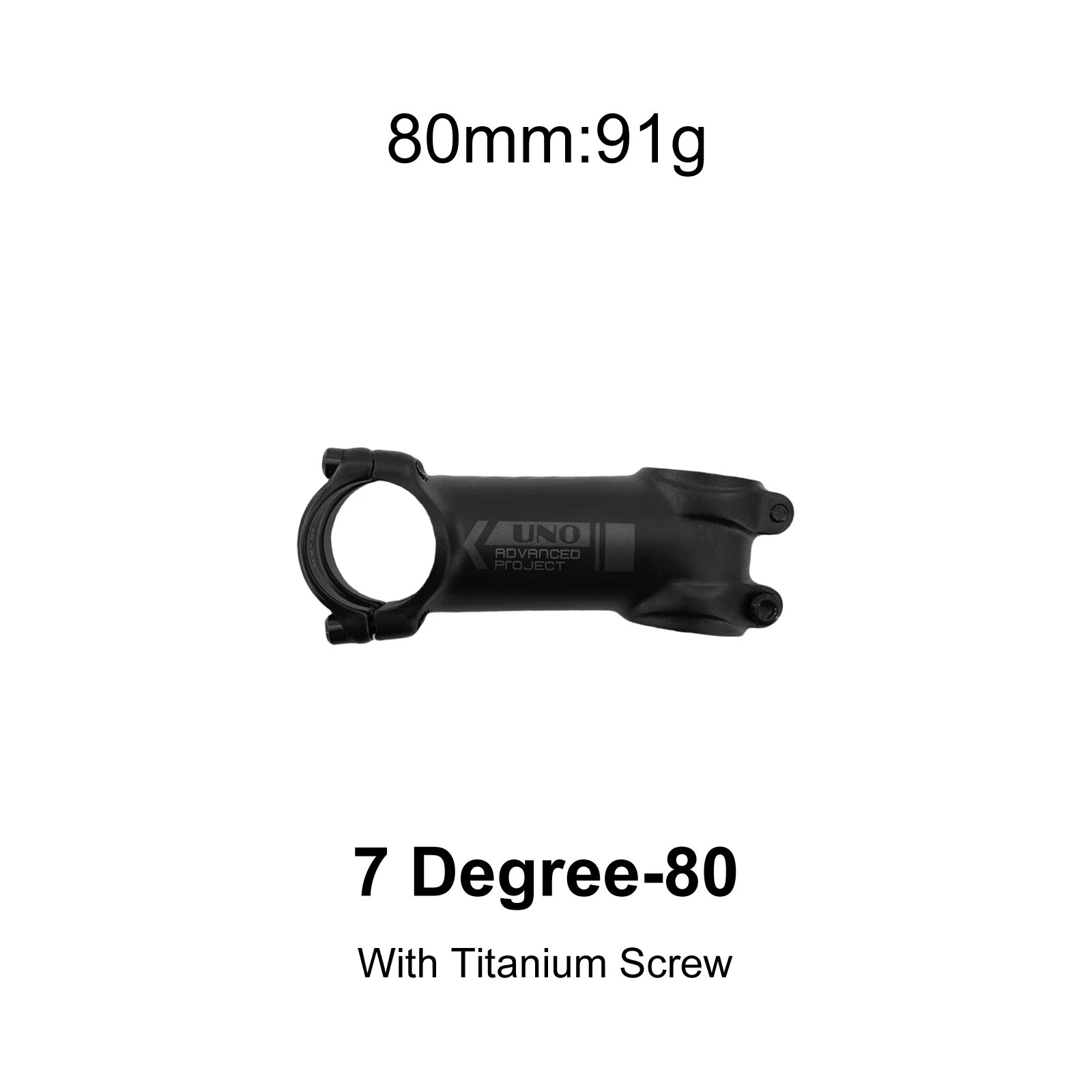 DJC Components UNO Bike Stem Титановые Болты Ультралёгкий Матовый Серый Чёрный -7 17 Ti bolts 7-80