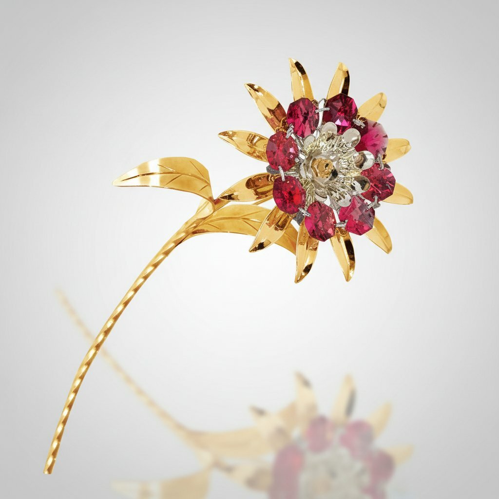 Фигурка Цветок с цв. кр. A10552 Crystal Temptations, Металл, кристалл