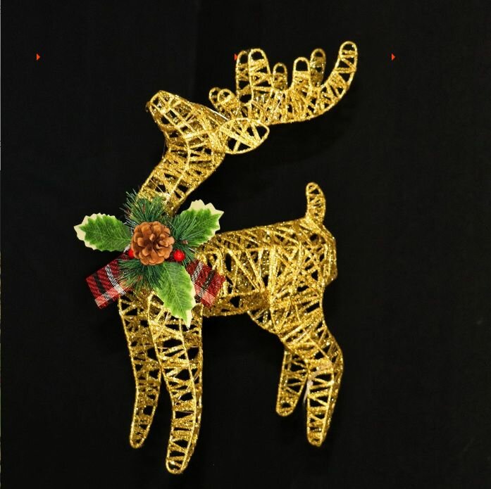 Каркасная светодиодная фигура Олень 40 см