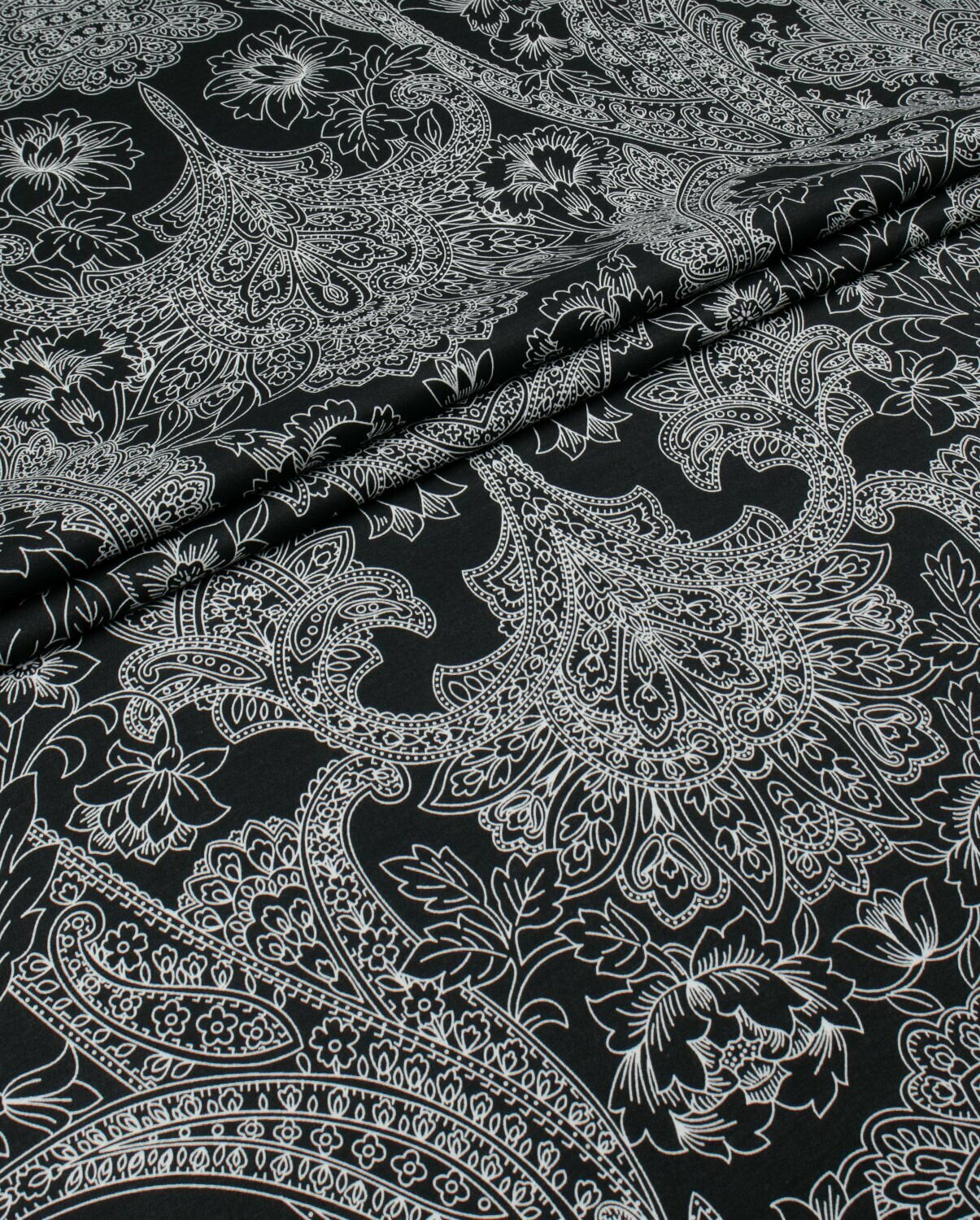 Ткань Нуар (Сатин 220 см) для шитья постельного белья, отрез 10 м*220 см, цвет черный