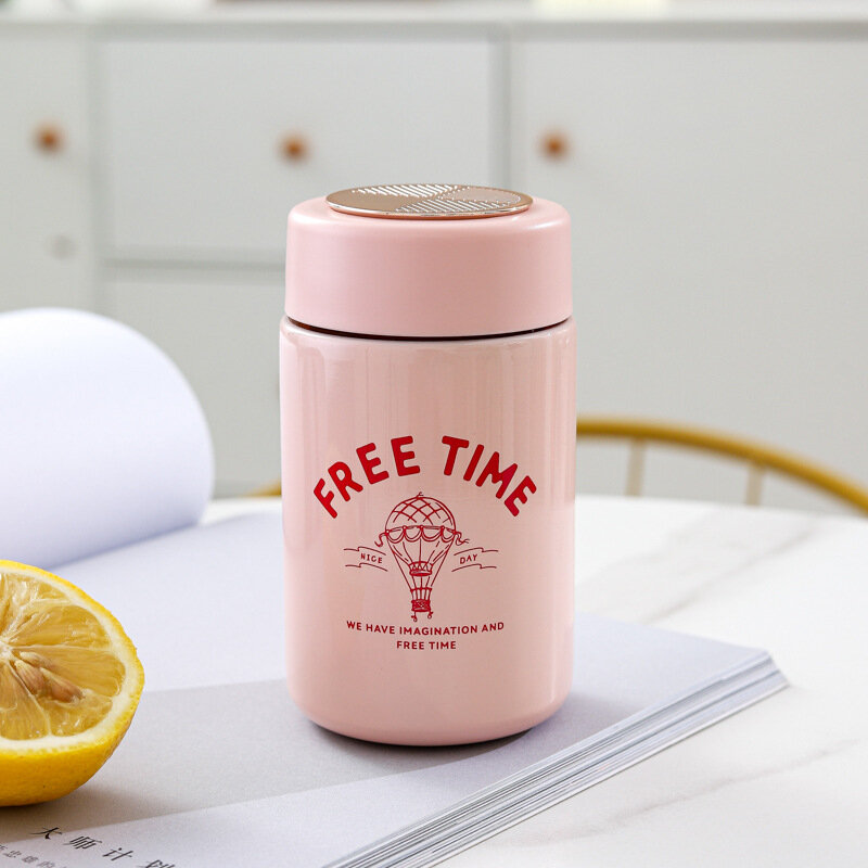 Изолированная кружка из нержавеющей стали для женщин, компактная и портативная мини-кружка, промо-подарок, подарок для студентов, сувенирная кружка для воды