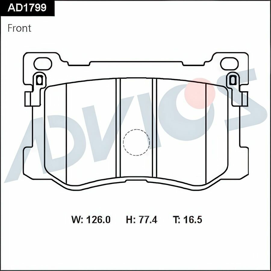 Колодки тормозные дисковые керамика, oem 58101-2MA90 арт AD1799
