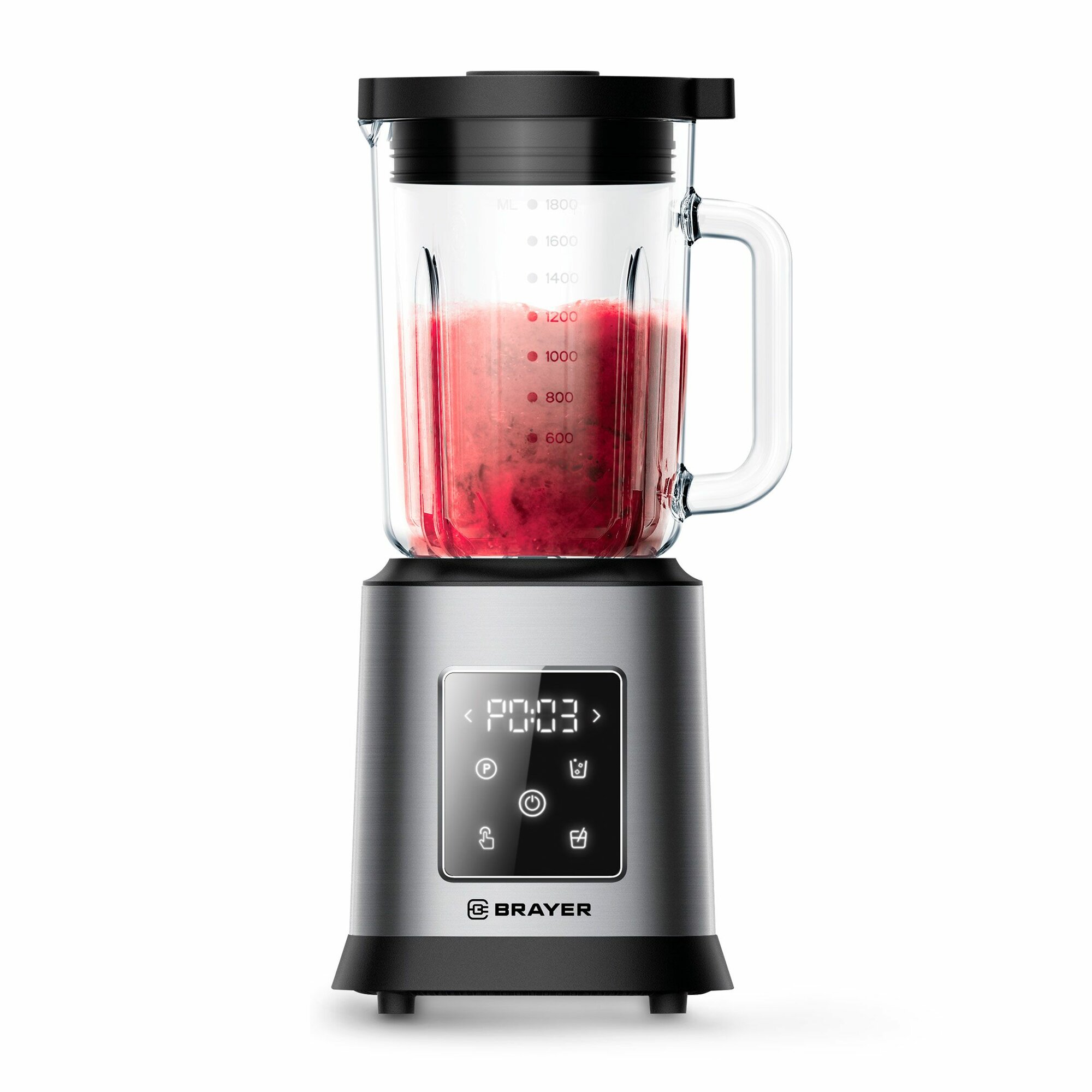 Блендер BRAYER BR 1207, серый/серый металлик