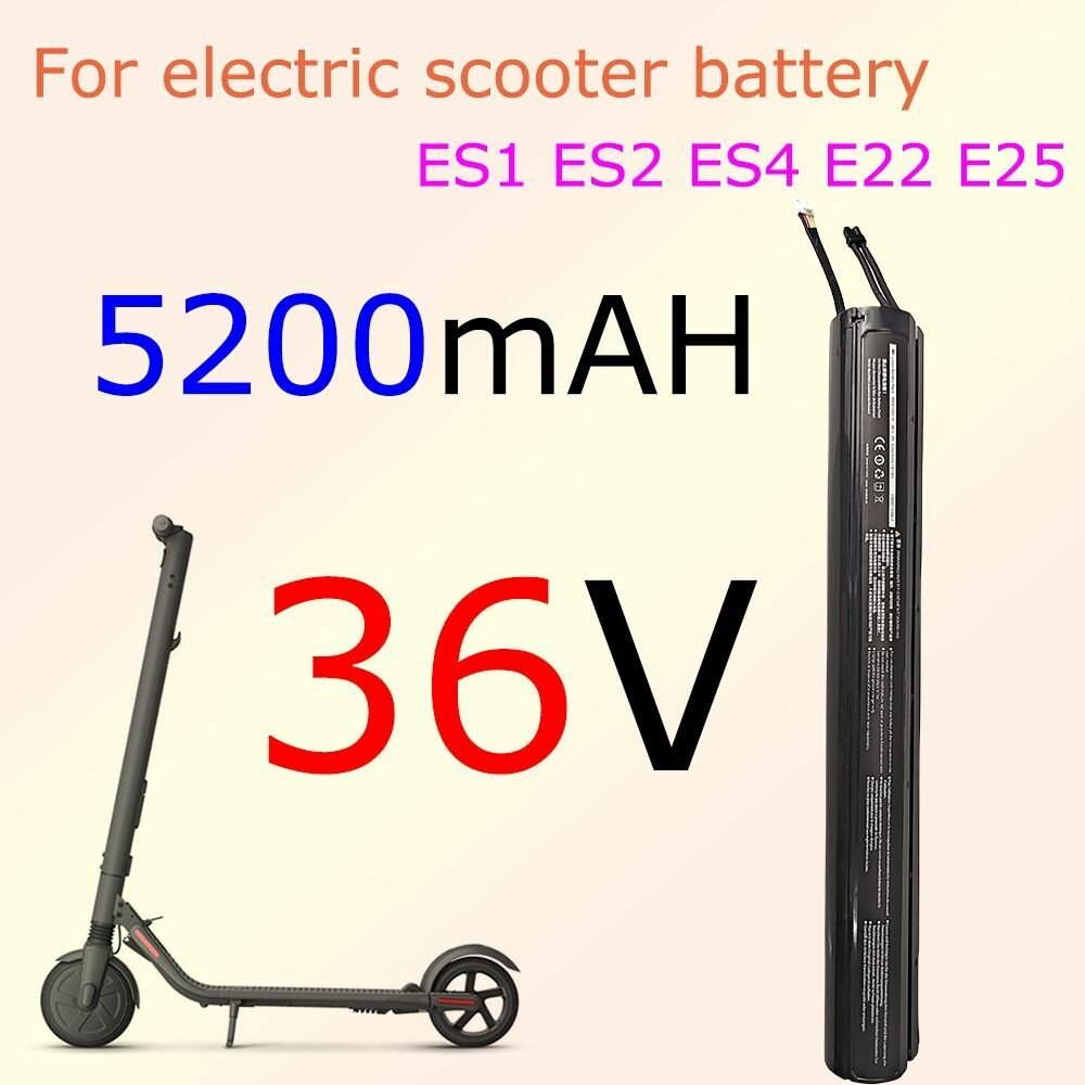 36V 5200mAH Аккумулятор для электросамоката для Ninebot Segway ES1, ES2, ES3, ES4, E22
