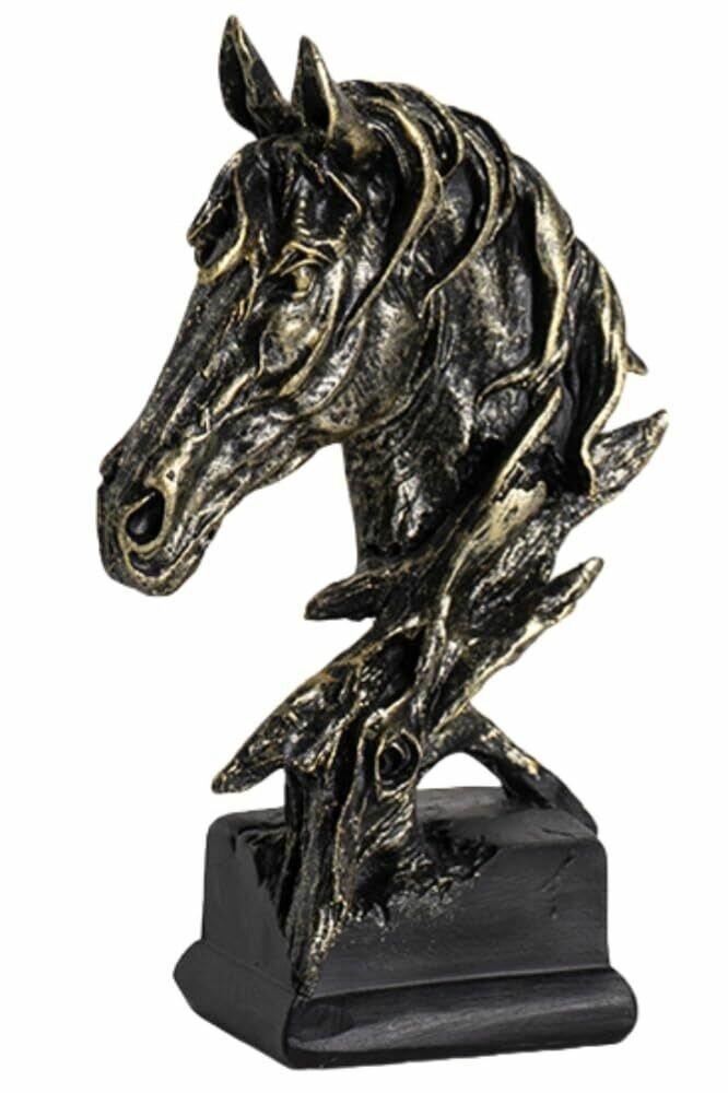 Креативное художественное украшение в виде головы лошади в винтажном стиле, декоративная скульптура из смолы