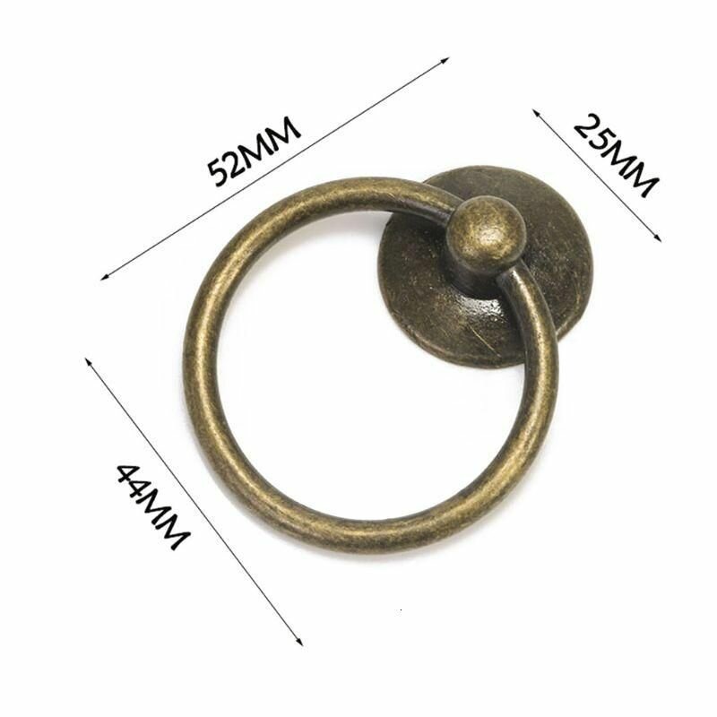 Миниатюрные ретро ручки для шкафов, круглые ручки для комодов и кухонных шкафов, креативный декор для мебели, 4