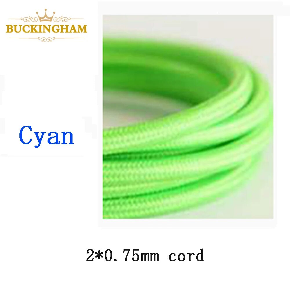 Винтажный электрический провод 2х0,75 мм W13 армейский зеленый, 2m