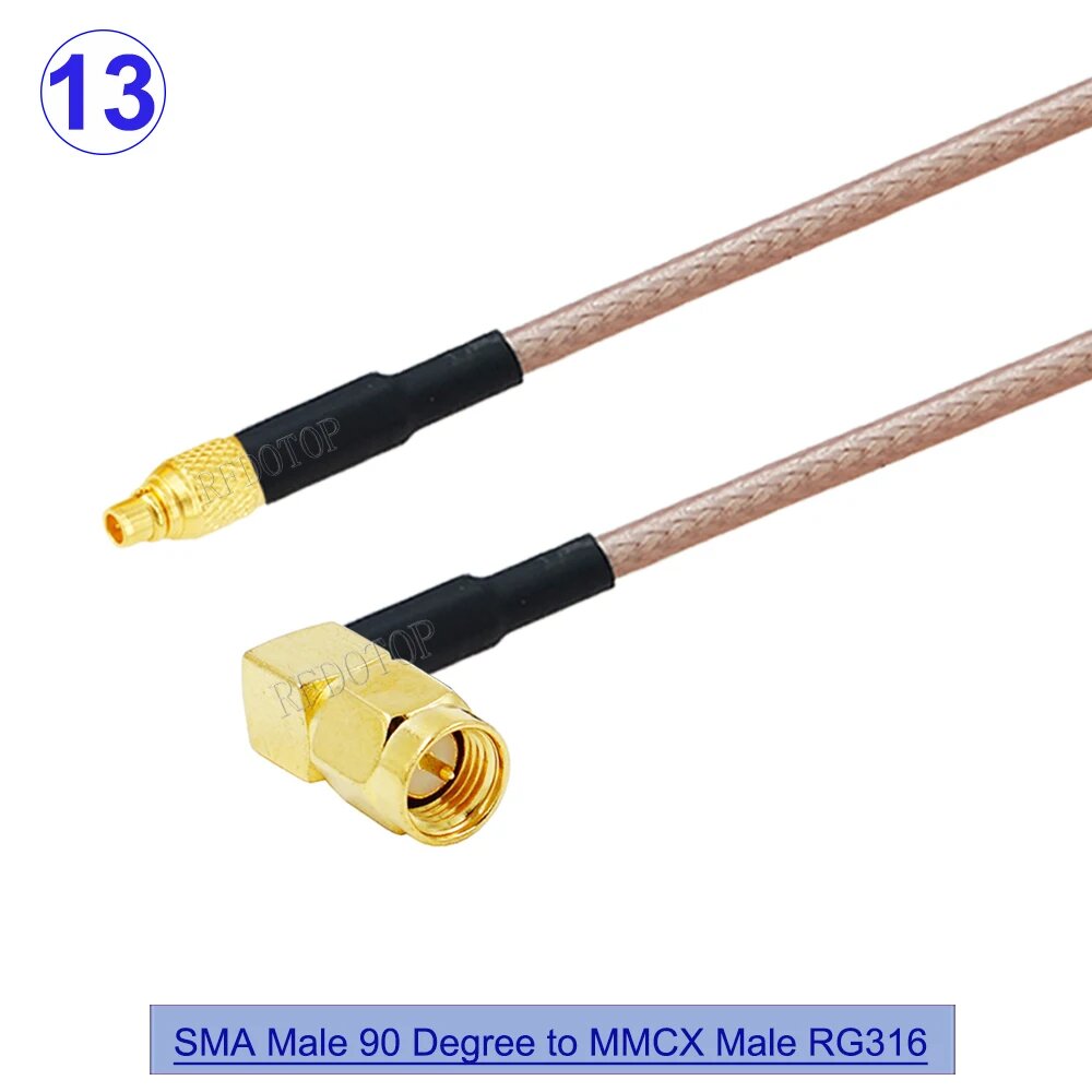 RG-316 коаксиальный кабель SMA-MMCX 30CM, SMA M90 to MMCX M