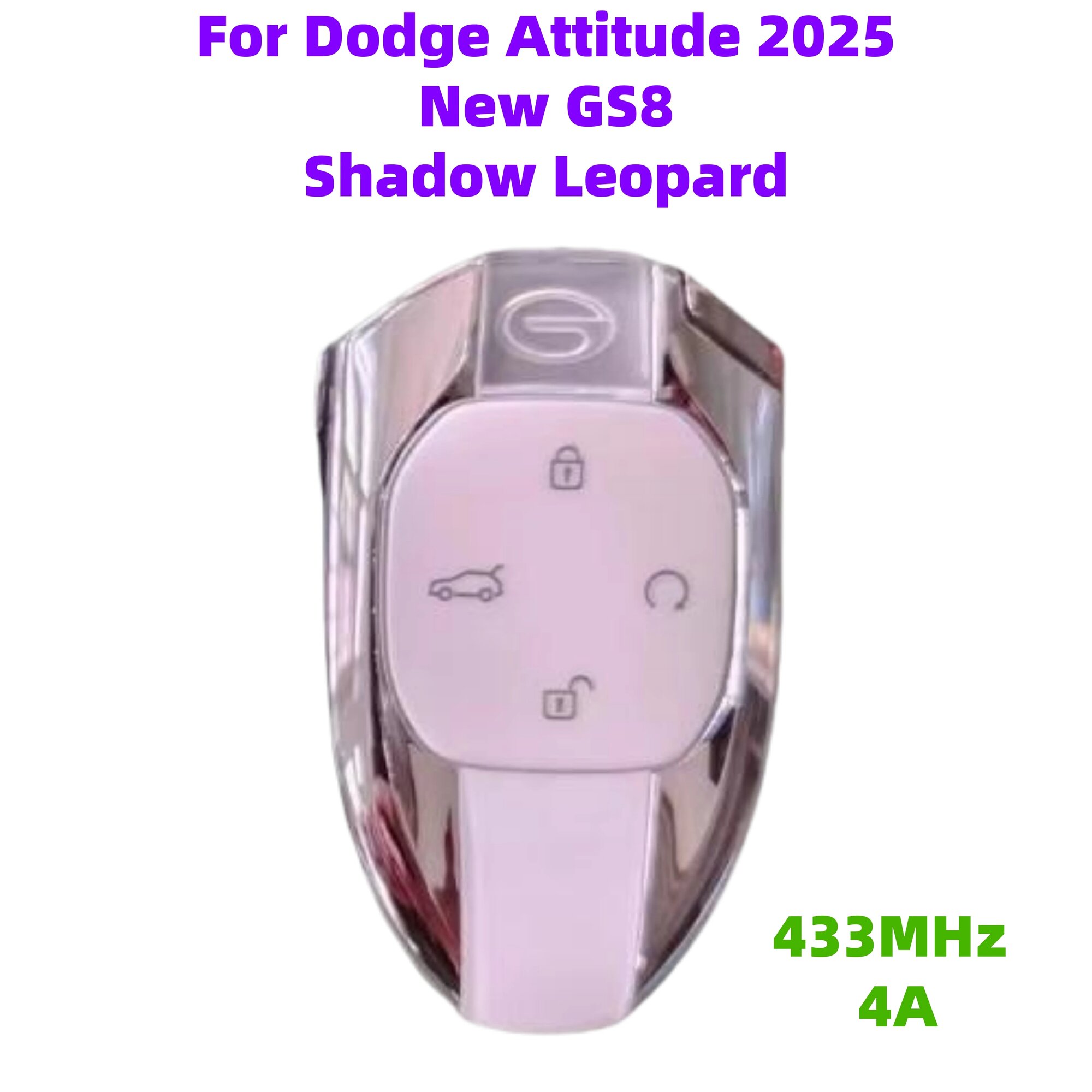 Оригинальный смарт-ключ с Algernon-keys, 5 кнопок, 433 МГц, чип FSK 4A для GAC Trumpchi GS8 GS4 GS5GM6 GM8 CMIIT ID: 2016DP6557 White 1 PCS