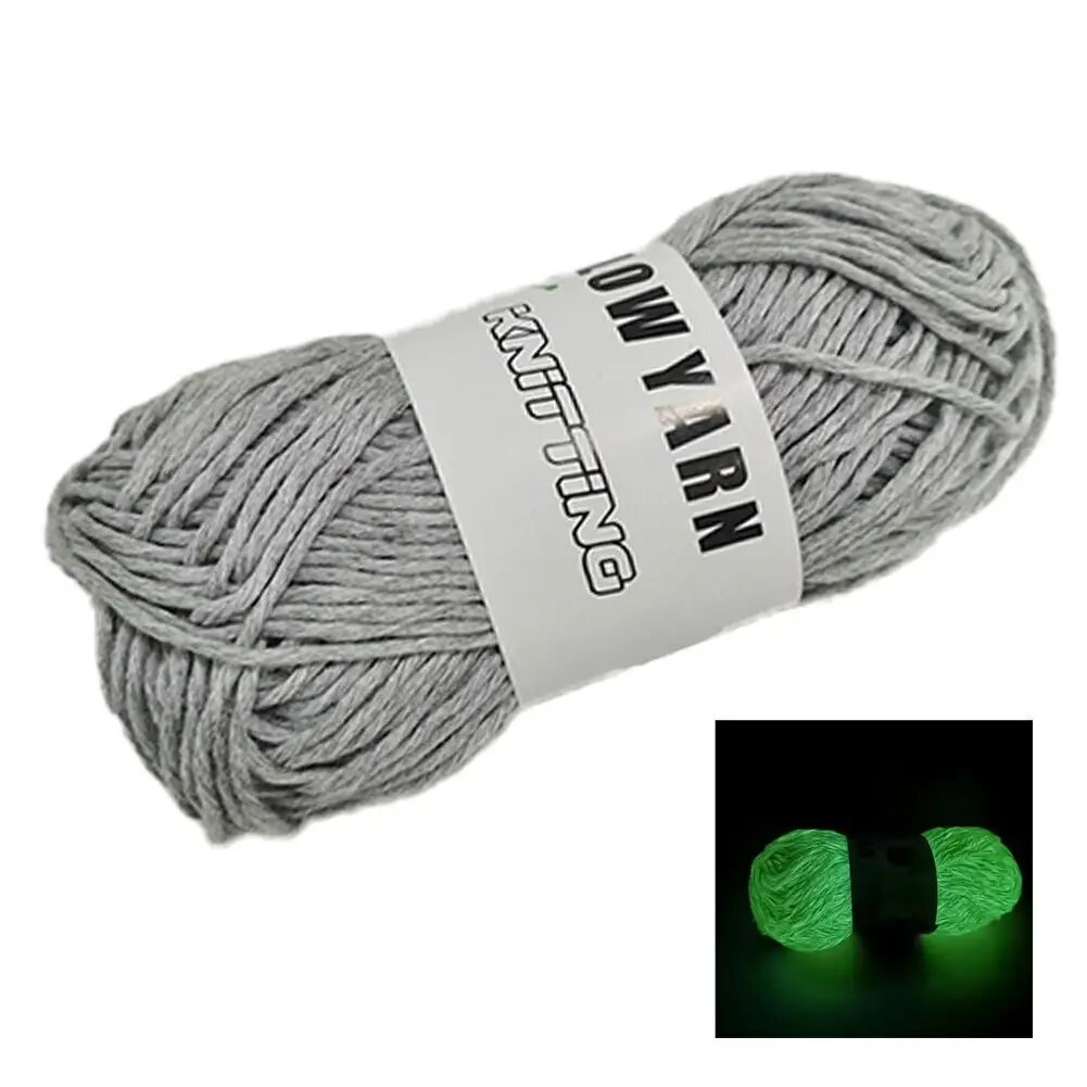 Флуоресцентная Светящаяся В Темноте Нить 2 Мм Для Вязания Крючком И Спицами