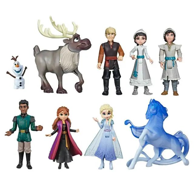 Disney 9 шт./набор из мультфильма «Холодное сердце 2», фигурки Эльзы и Анны, набор игрушек для детей, украшения для торта и свадьбы, экшн-игрушки,