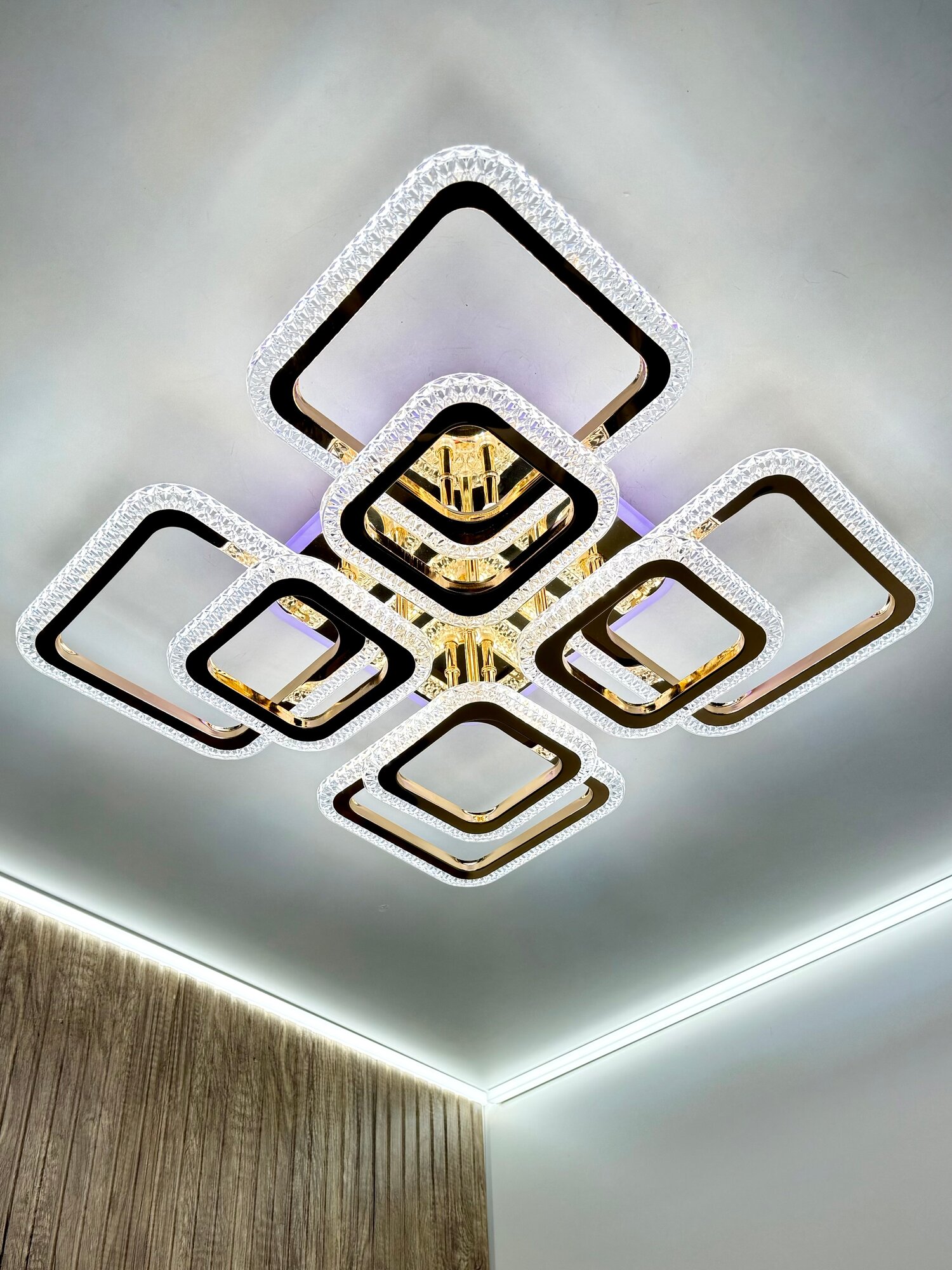 Свет Столицы Люстра потолочная светодиодная с RGB подсветкой и пультом, 152Вт