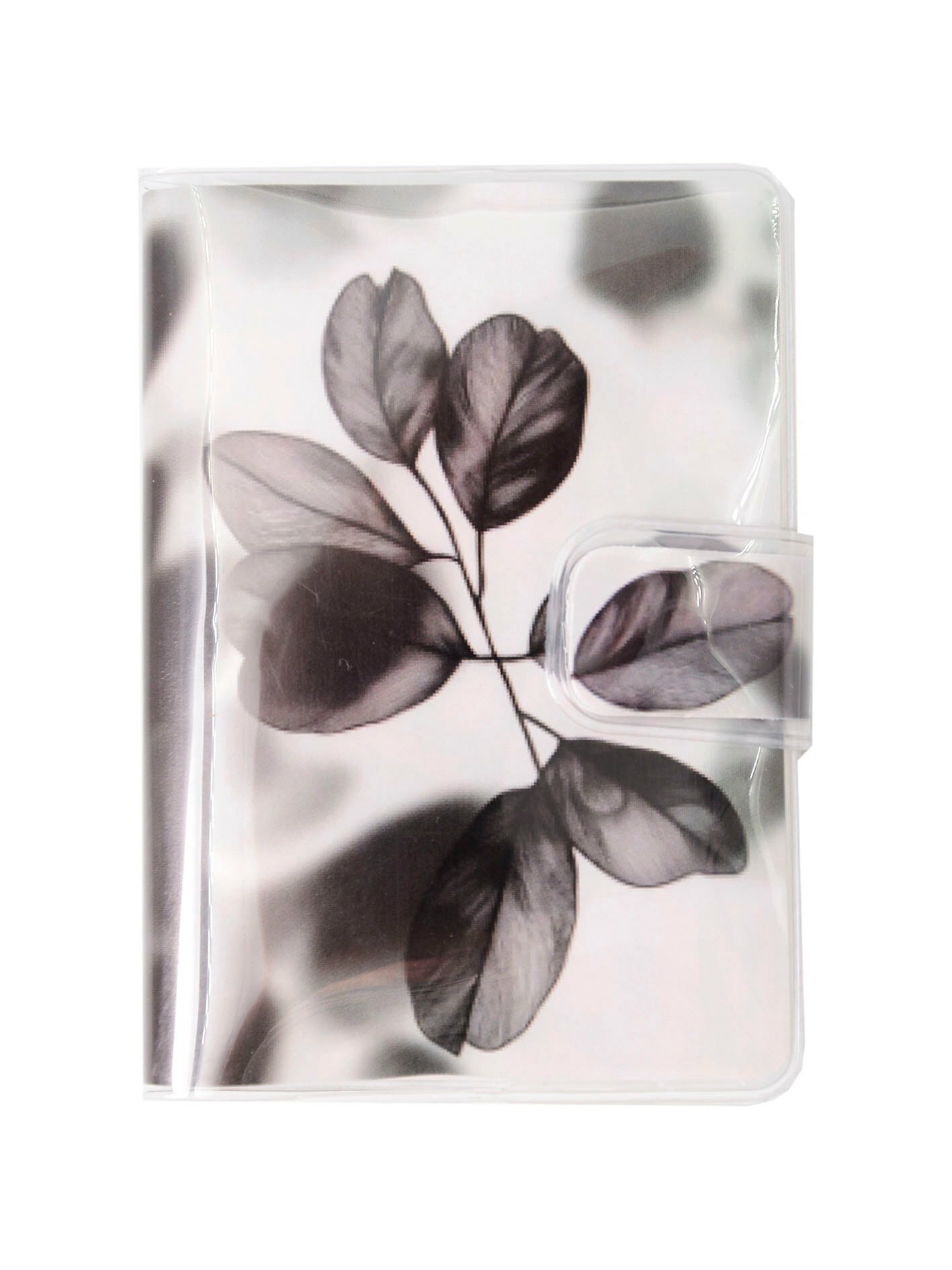 Записная книжка А7 80л лин. "Black leaf" в ПВХ-обложке, тонир. внутр. блок