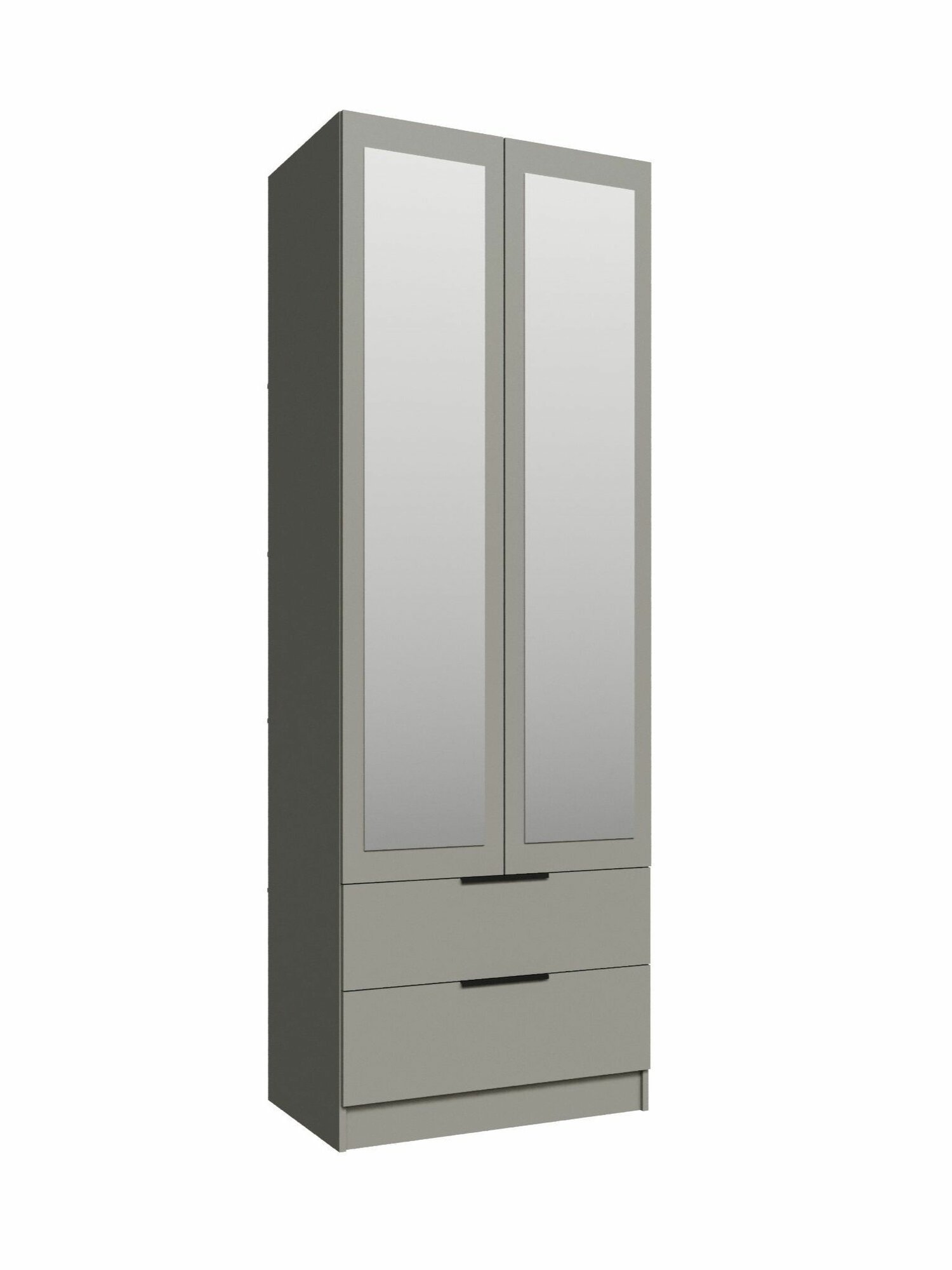 Шкаф Мадрид 0,8 с ящиками и зеркалом (мокко) 2300х800х520 тэкс