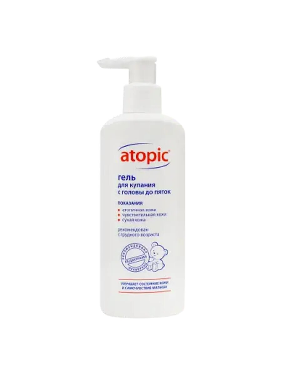Атопик/Atopic Гель для купания детский с головы до пяток 250мл