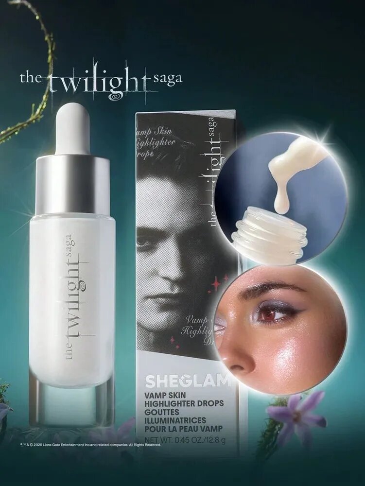 Sheglam The Twilight Saga Кожа вампира высвечивается.