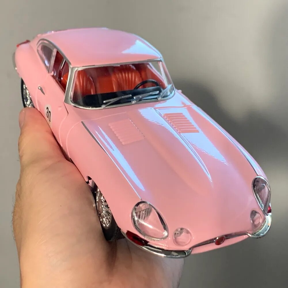 Коллекционирование автомобилей Ягуар E-Type модель,1:24 Jaguar E-Type Модель, Детская игрушечная машинка, Со звуковыми и световыми эффектами