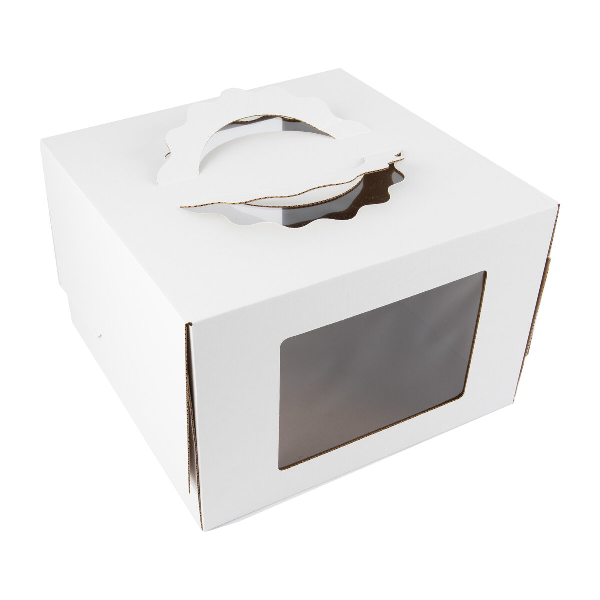 "S-CHIEF" BFC-049 Кондитерская коробка для торта С 2 окнами 30.3 x 30.3 x 20 см .