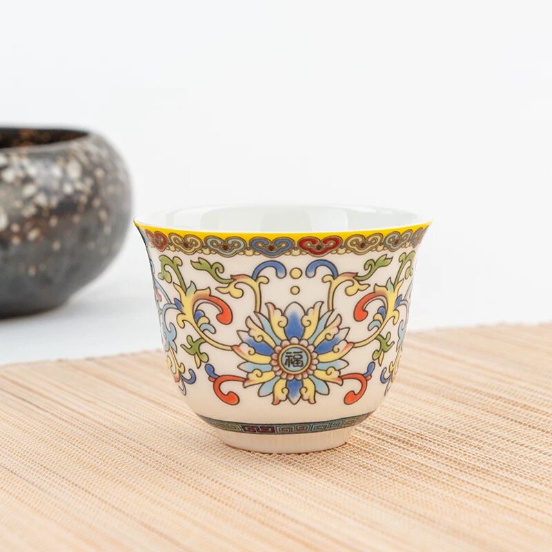 Набор посуды Jinlan Jade Bone China Enamel, 8 предметов: тарелки для стейка, чайные чашки, салфетки, блюда