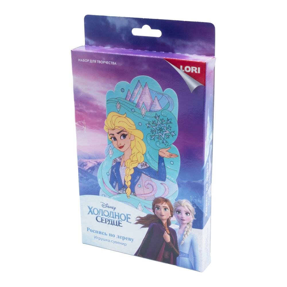 Набор для росписи Disney «Эльза»: деревянная заготовка с красками и кистью, 23,5х13,4см