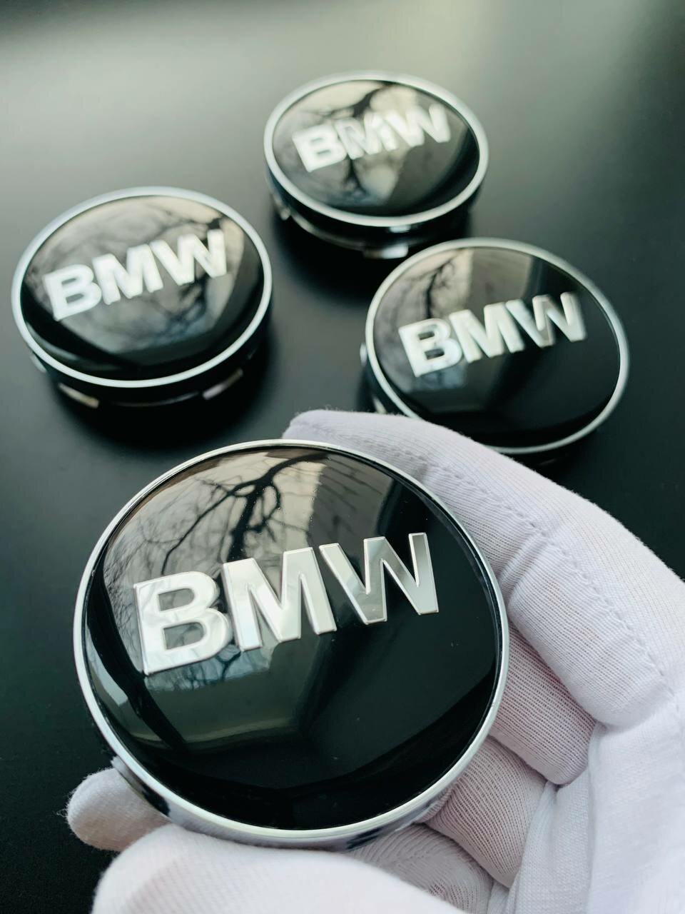 Колпак ступицы для колеса Бмв 60/56мм черный. Заглушки на диски Bmw 60мм 4шт