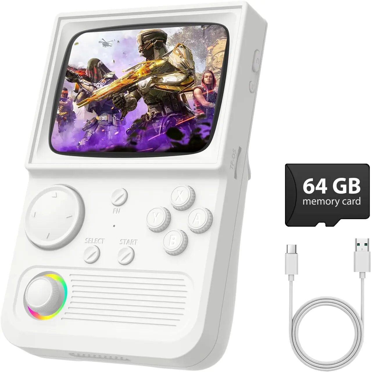 Ретро-консоль AISLPC R36T White для игр с 64GB