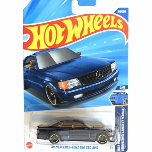 Машинка Hot Wheels 89 Mercedes-Benz 560 Sec AMG синий
