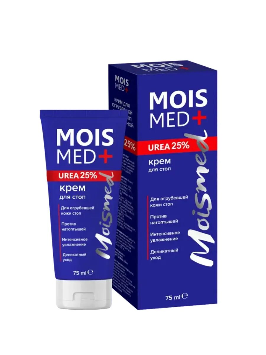 Mois Med+ Крем для ног с мочевиной 25%, крем, 75 мл, 1шт.