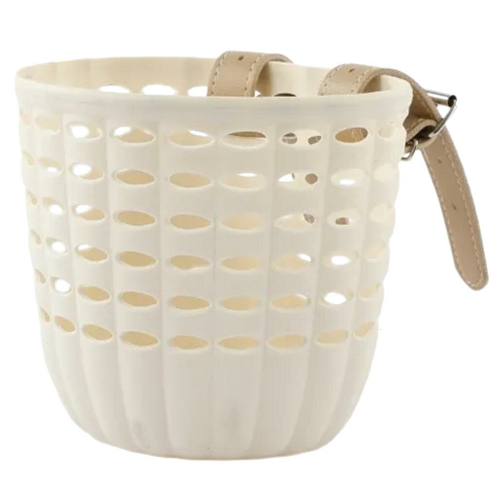 Пластиковая корзина для велосипеда, Кремово-белый