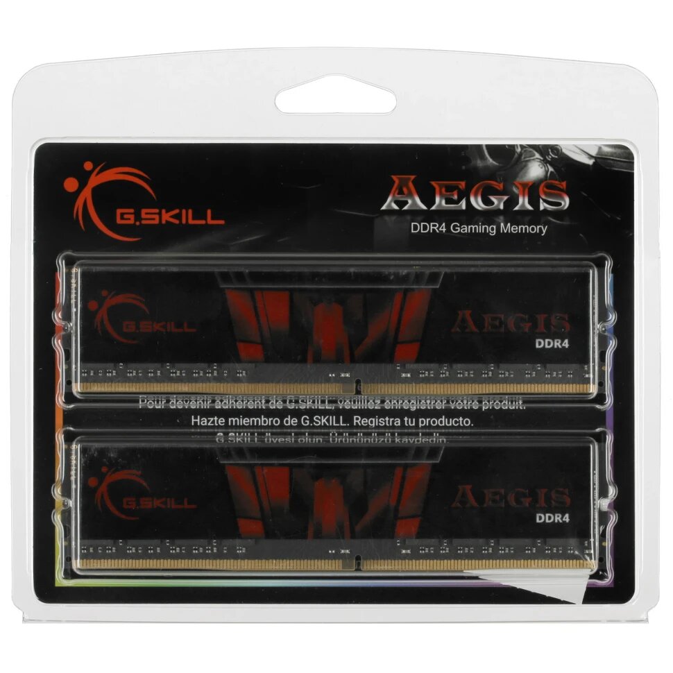 Оперативная память G.Skill Aegis [F4-3200C16D-32GIS] 32 ГБ, DDR4, 3200 МГц