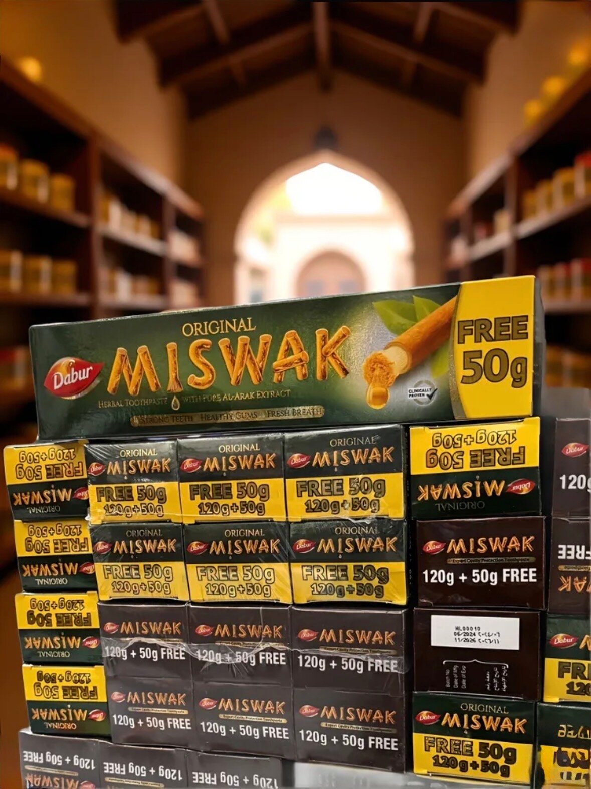 Зубная паста Dabur с экстрактом мисвака, для здоровья зубов и десен