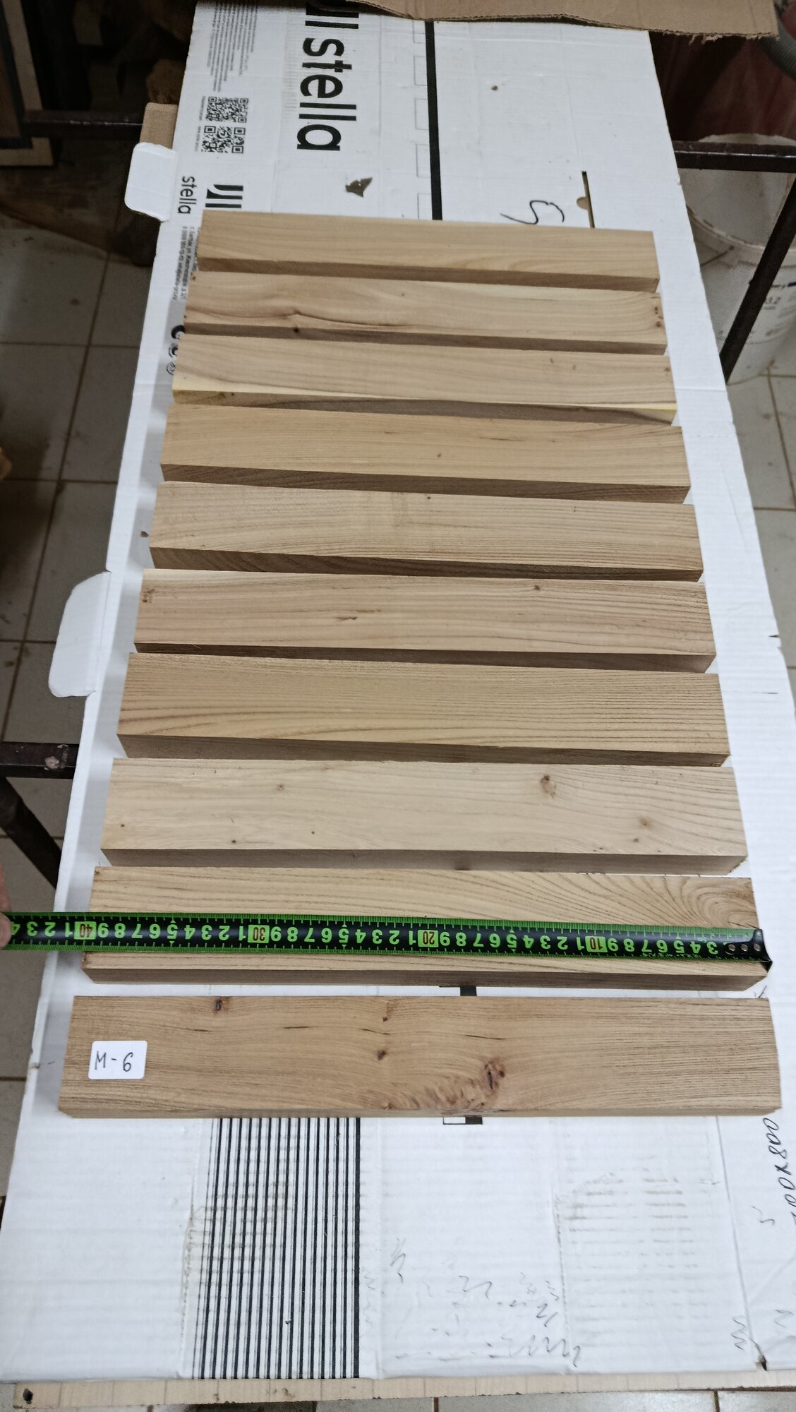 Комплект из 10-ти брусков карагача 30х8х4см(М6)высушенные и строганные